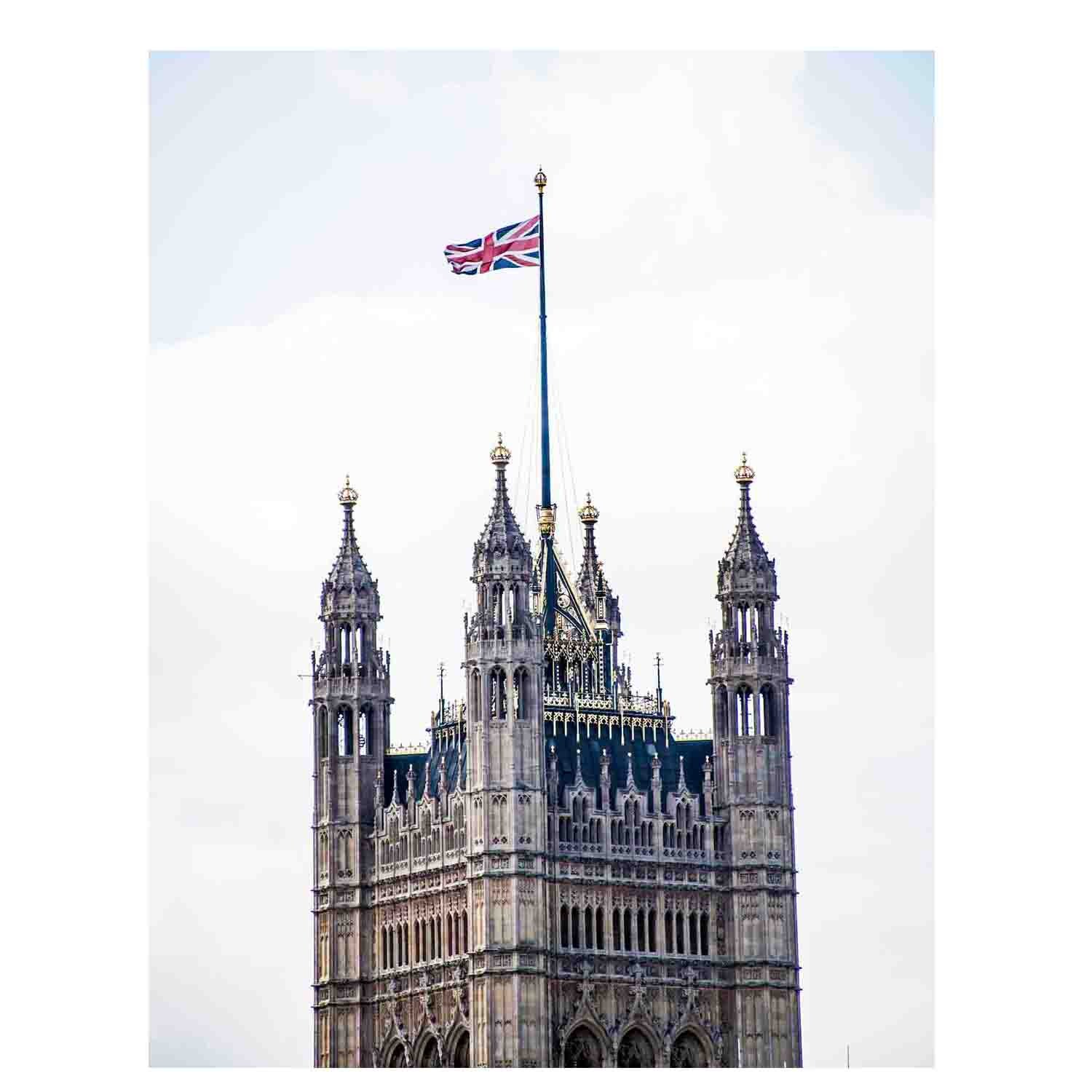 London Print Union Jack Parliament London Art British | Etsy Ireland