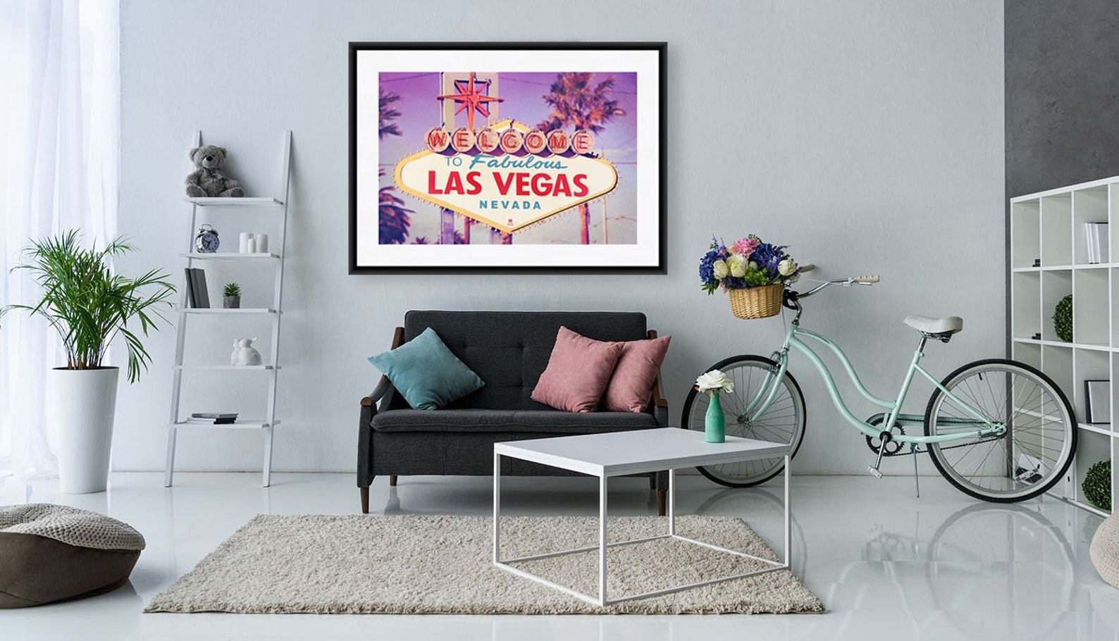 Las Vegas Print Las Vegas Sign Las Vegas Wall Art Purple - Etsy