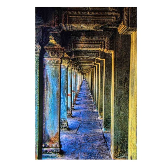 Angkor Wat Wall Art Cambodia Art Colorful Wall Art Travel | Etsy