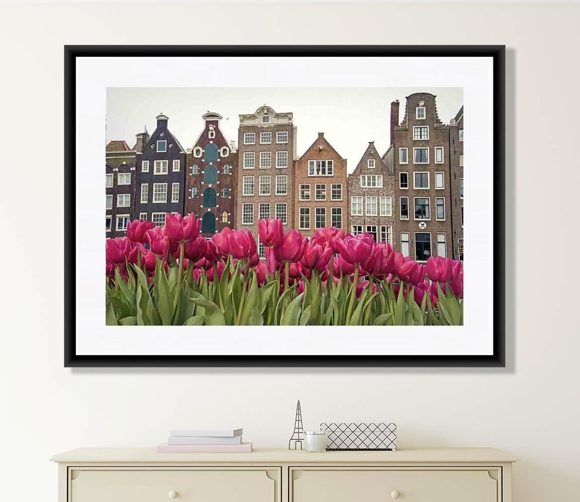 Amsterdam Print Amsterdam Wall Art Amsterdam Tulip Print | Etsy