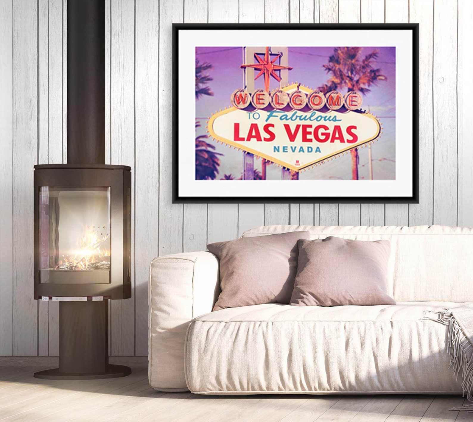 Las Vegas Print Las Vegas Sign Las Vegas Wall Art Purple | Etsy