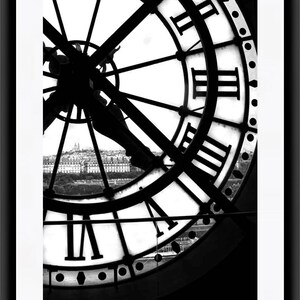 BW Paris Print, Orsay Museum Clock, Paris Photography, Modern Art ... BW Paris Print, Orsay Museum Clock, Paris Photography, Modern Art ...
