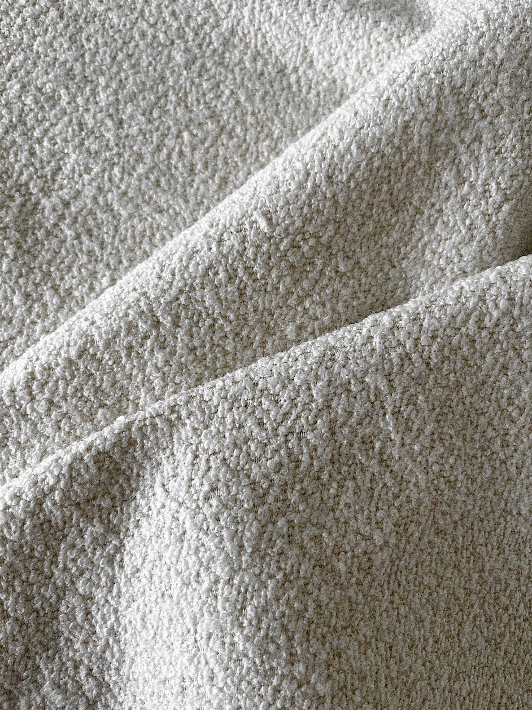 SAMPLE SWATCH Light Weight Bouclé Upholstery Fabric bone Cloud Fabric ...