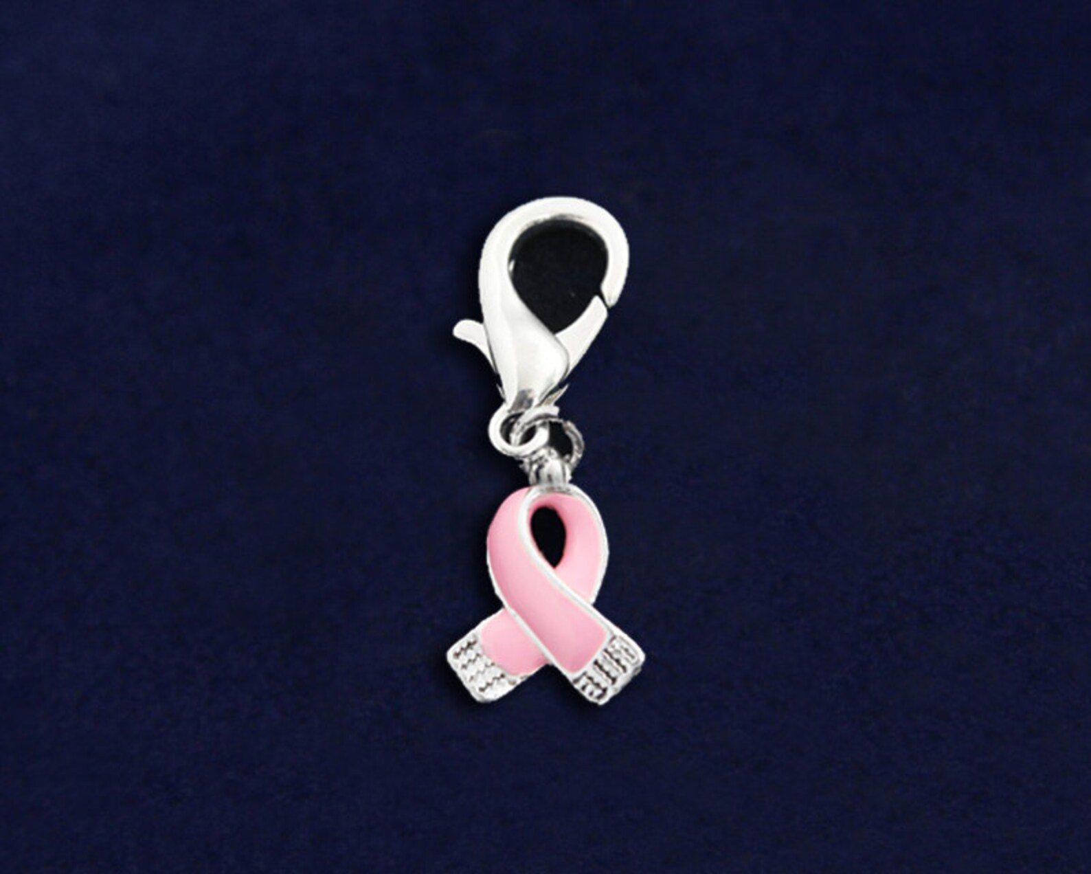 Small Pink Ribbon Hanging Charm - Etsy