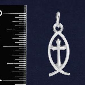 Christian Fish Cross Symbol Hanging Charm - Etsy