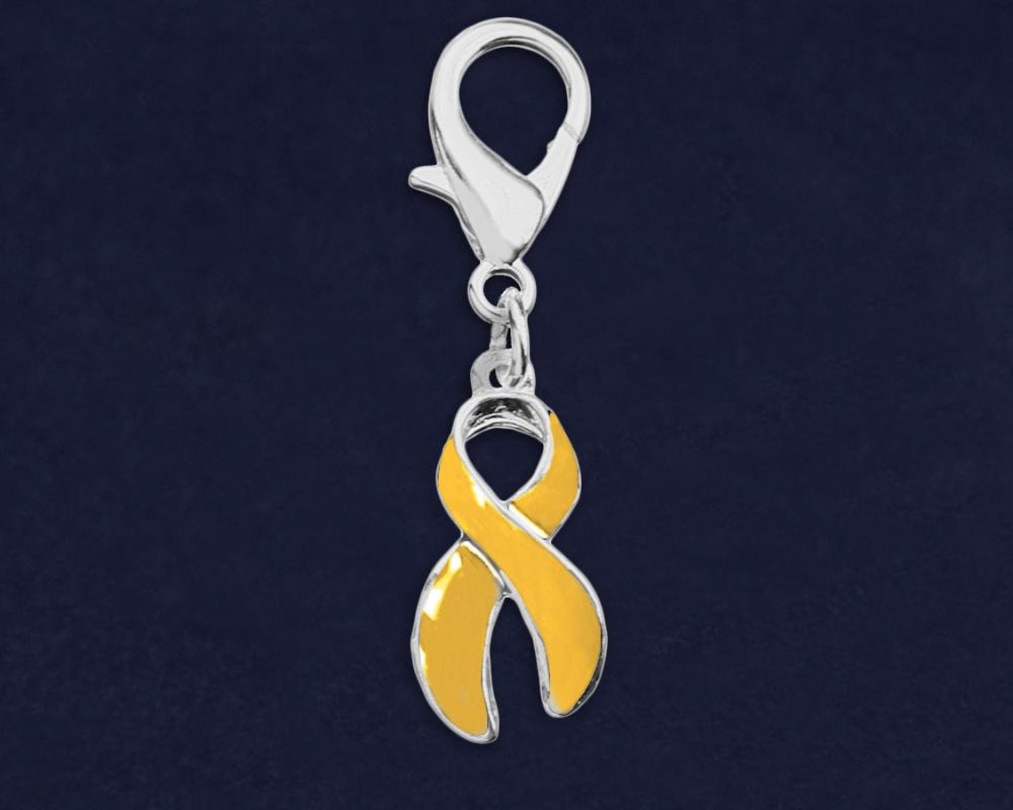 Large Gold Ribbon Hanging Charms | Etsy