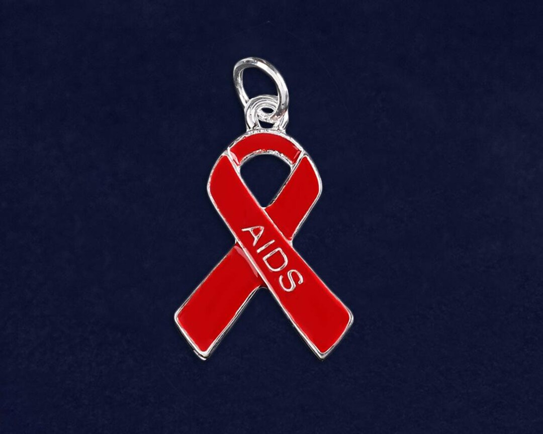 AIDS Red Ribbon Charms - Etsy