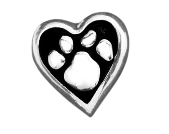 Paw Print Heart Tac Pins for Animal Rescue Fundraising, Animal Lovers ...