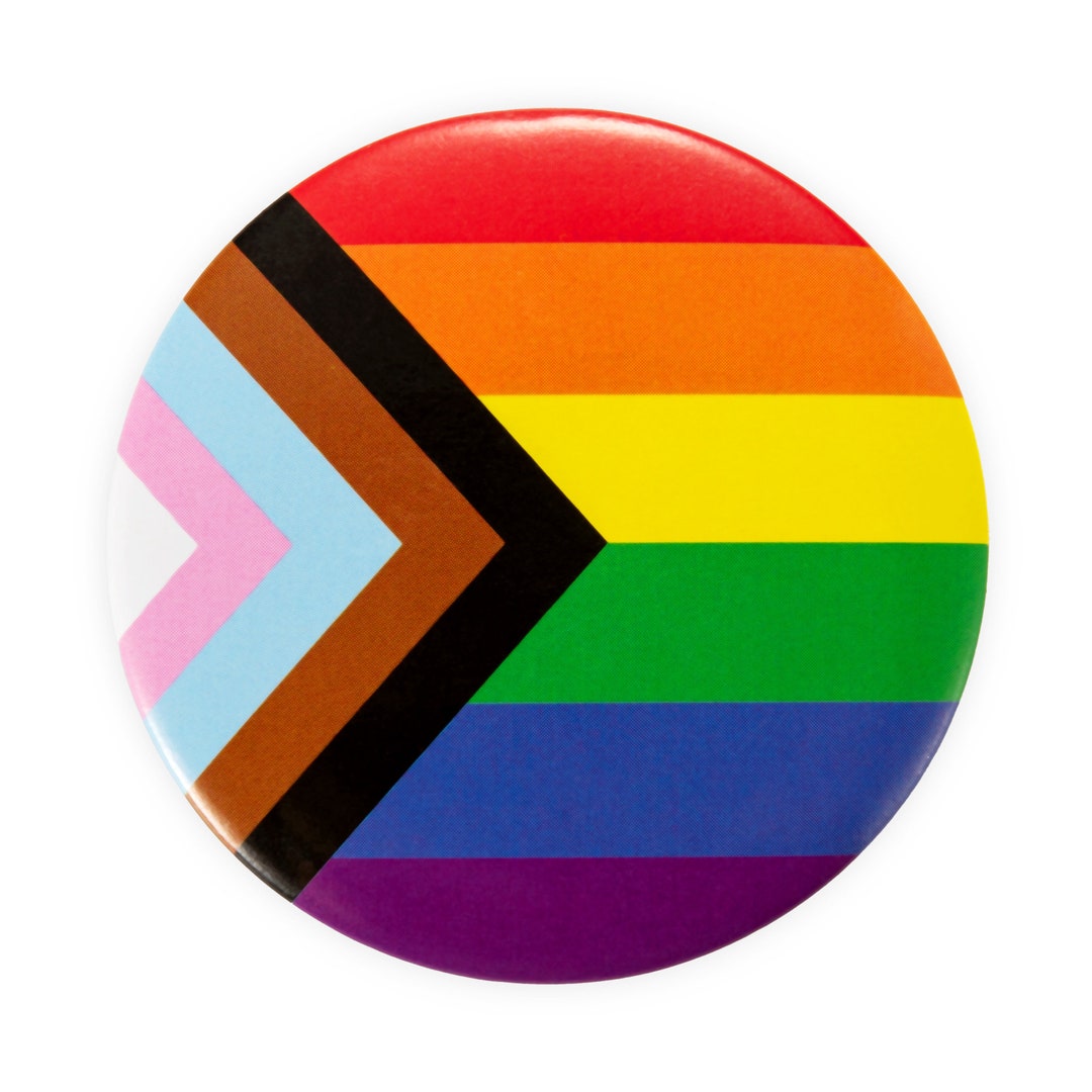 Inexpensive Round Daniel Quasar Progress Pride Rainbow Flag Pins, Gay ...
