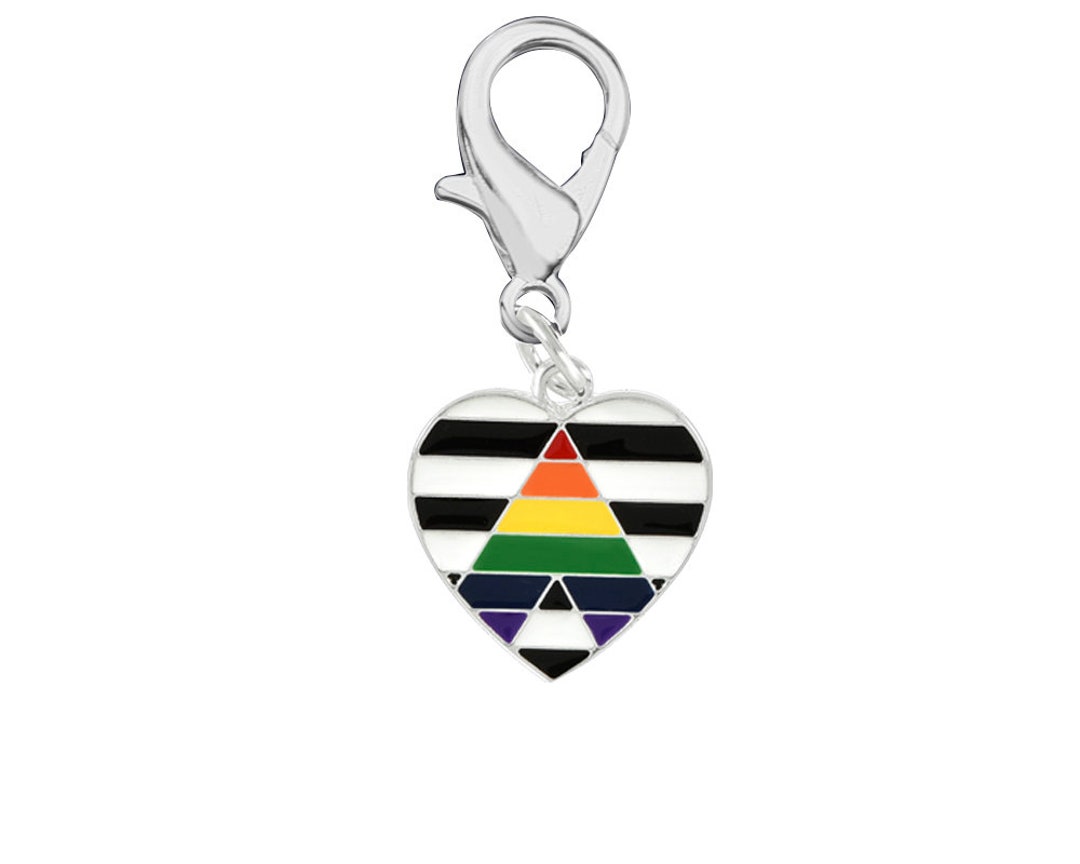 Straight Ally LGBTQ Pride Heart Hanging Charms Ally Flag Pet - Etsy