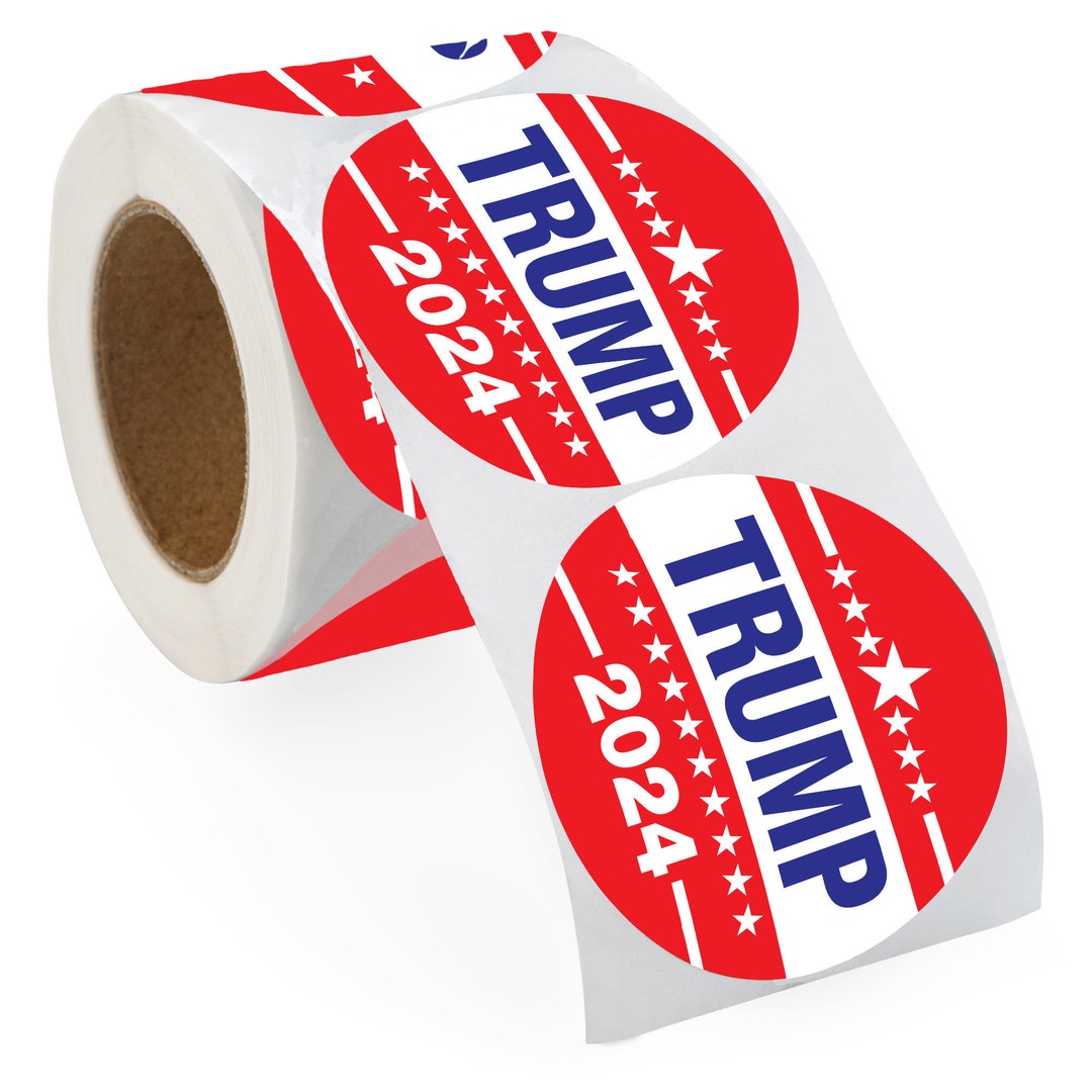 Trump 2024 Circle Sticker, Pro Trump Election Stickers, Republican ...