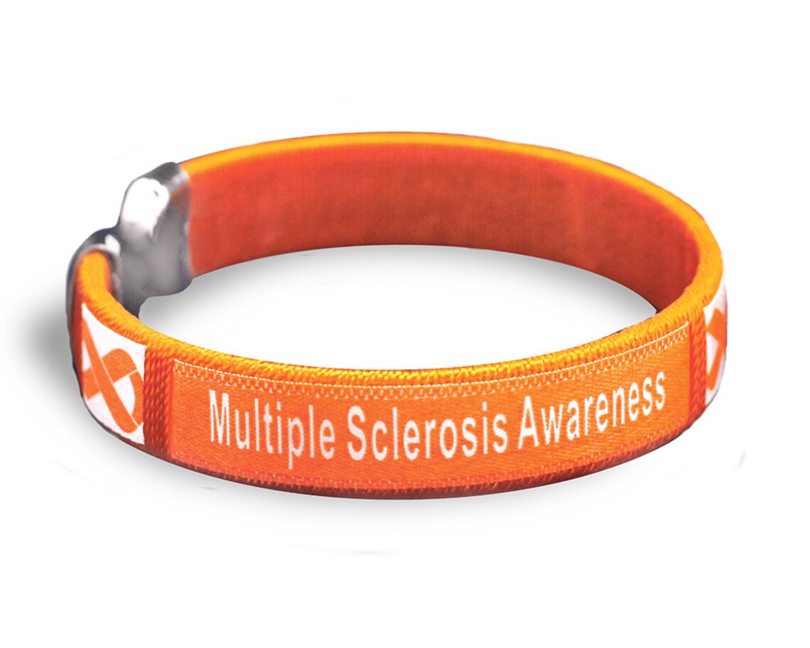 Multiple Sclerosis Awareness Bangle Orange Ribbon Bracelets - Etsy
