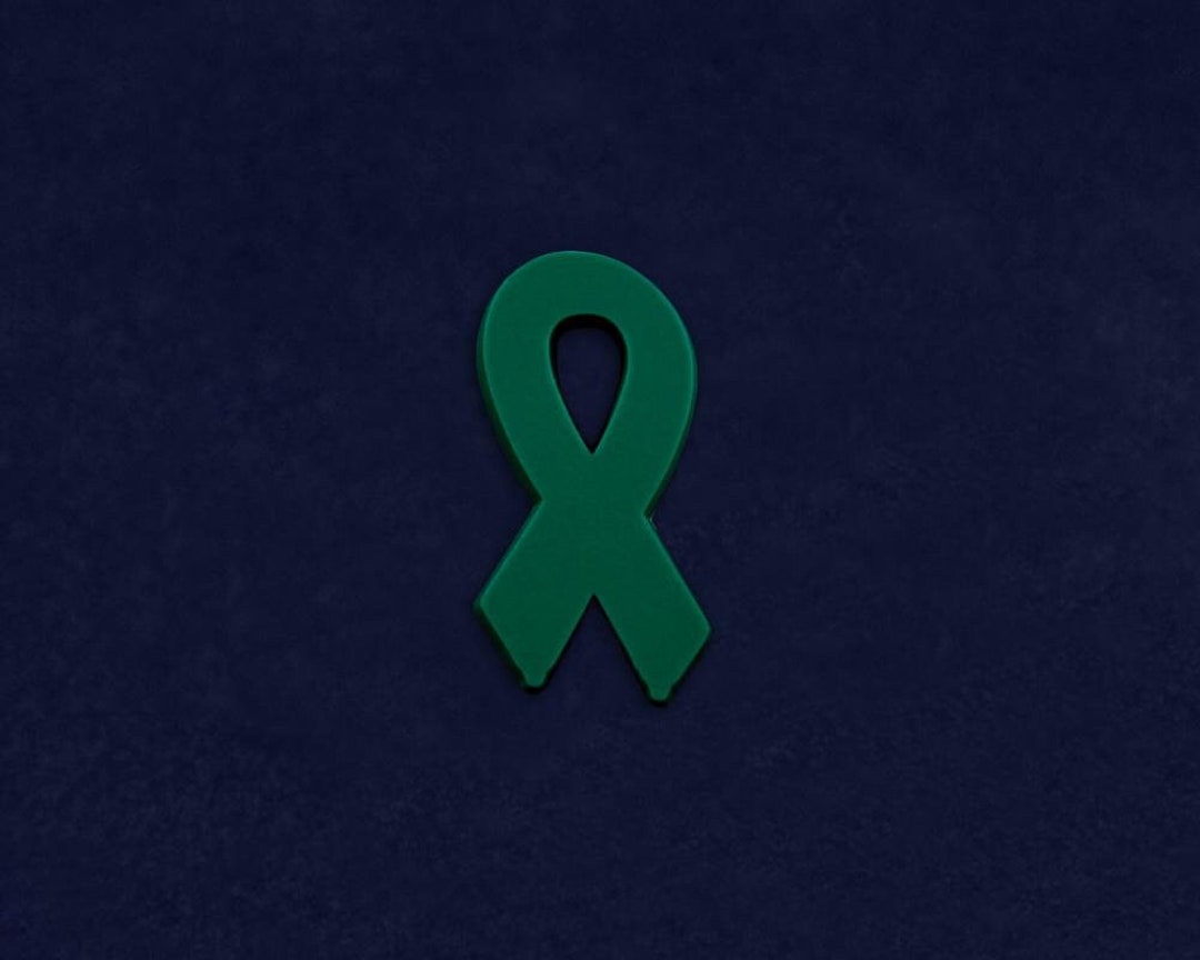 Inexpensive Green Ribbon Pins for Mental Health, Depression, Cerebral ...