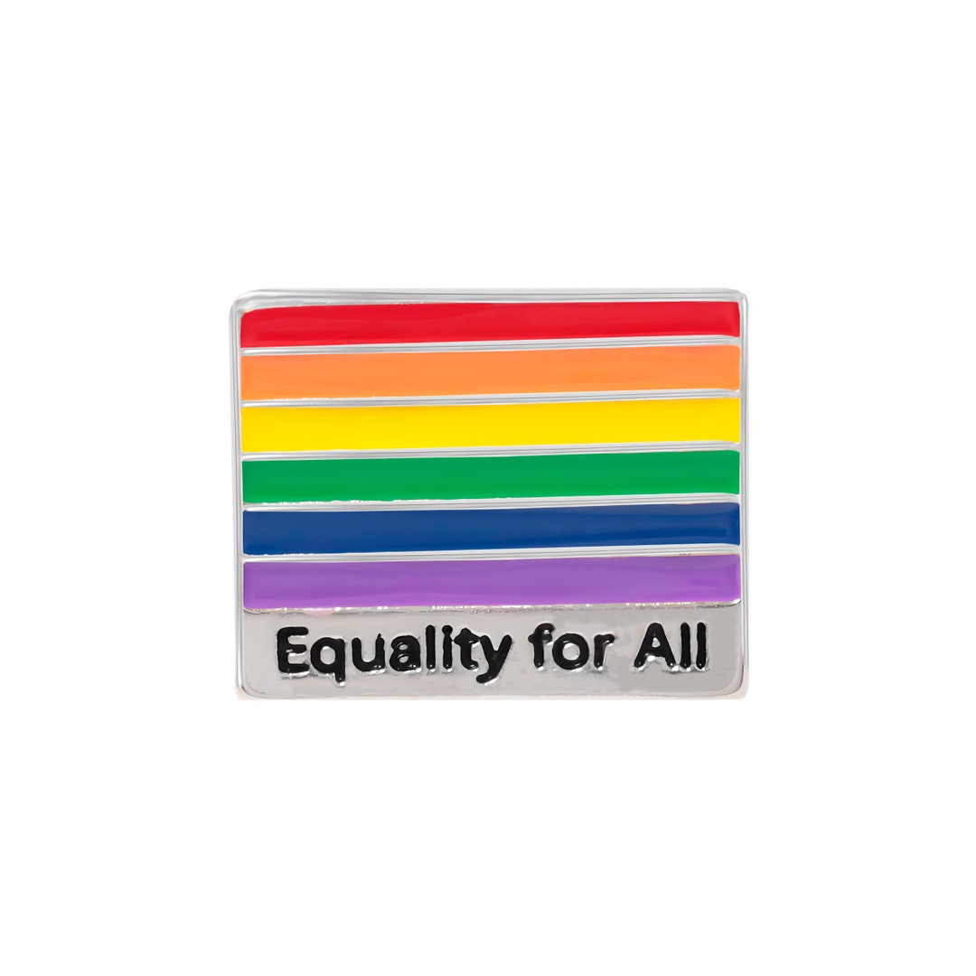 Equality for All Rainbow Pins, LGBTQ Rainbow Flag Equality Pins for ...