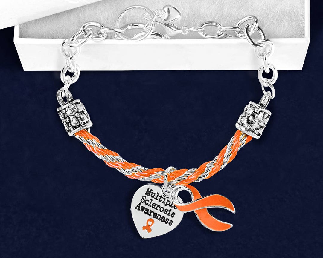 Multiple Sclerosis Ribbon Partial Rope Bracelets - Etsy