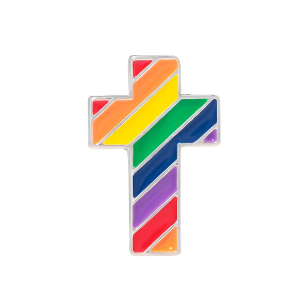 Rainbow Crucifix - Etsy