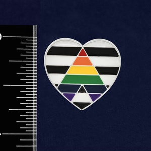 Straight Ally LGBTQ Pride Heart Hanging Charms Ally Flag Pet - Etsy