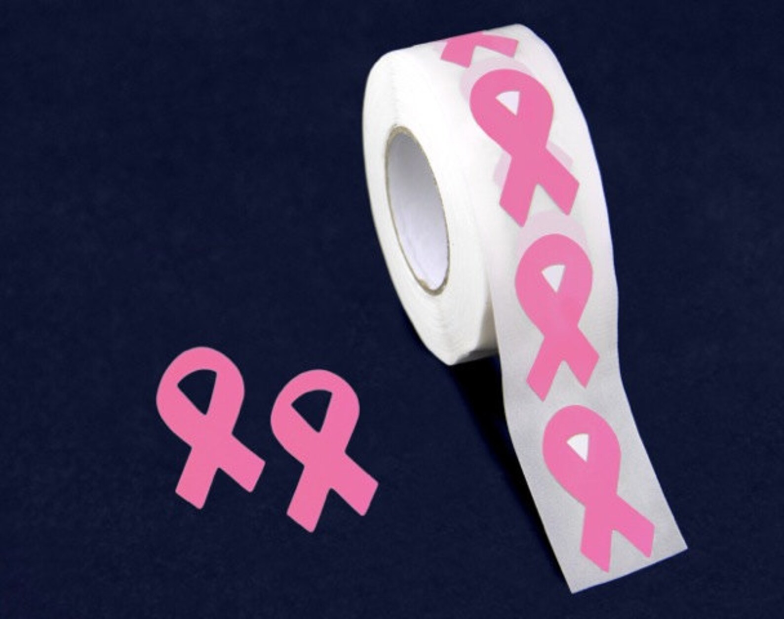 250 Small Pink Ribbon Shaped Stickers for Breast Cancer - Etsy