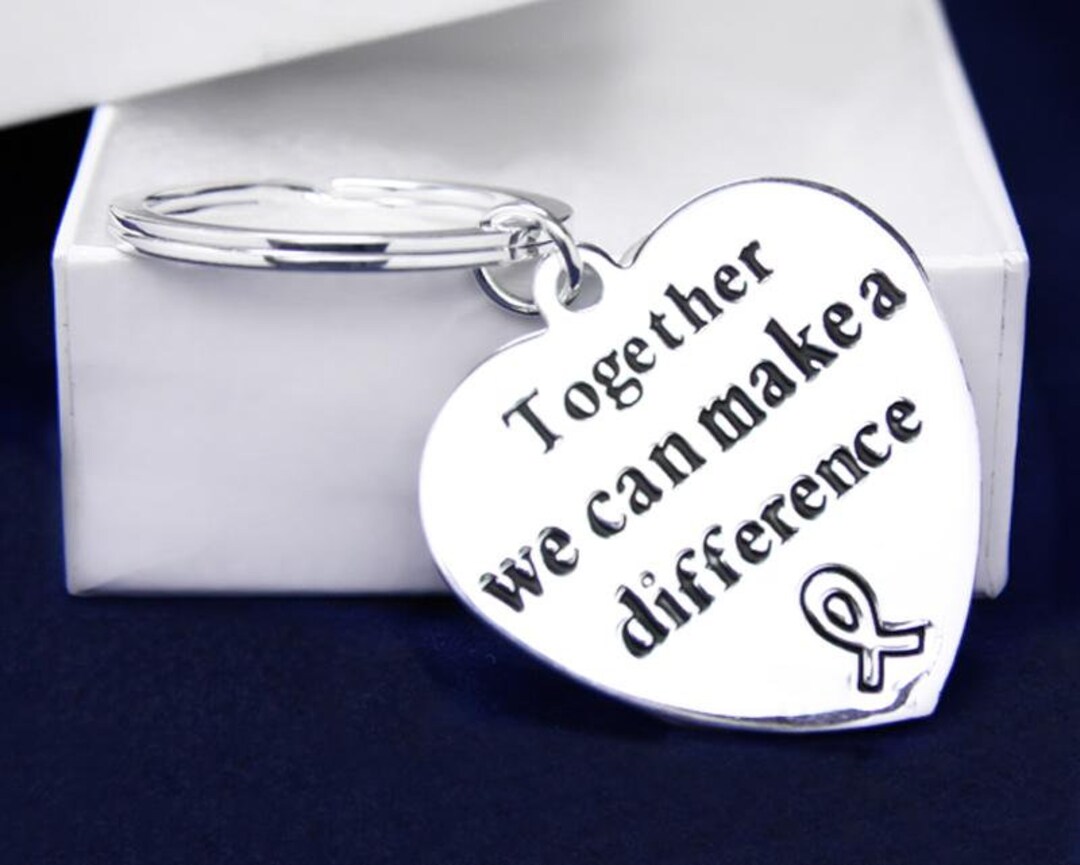 Silver Big Heart Keychains - Etsy