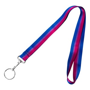 Bisexual Flag Lanyards, Bisexual Gay Pride Colored Lanyard Badge ...