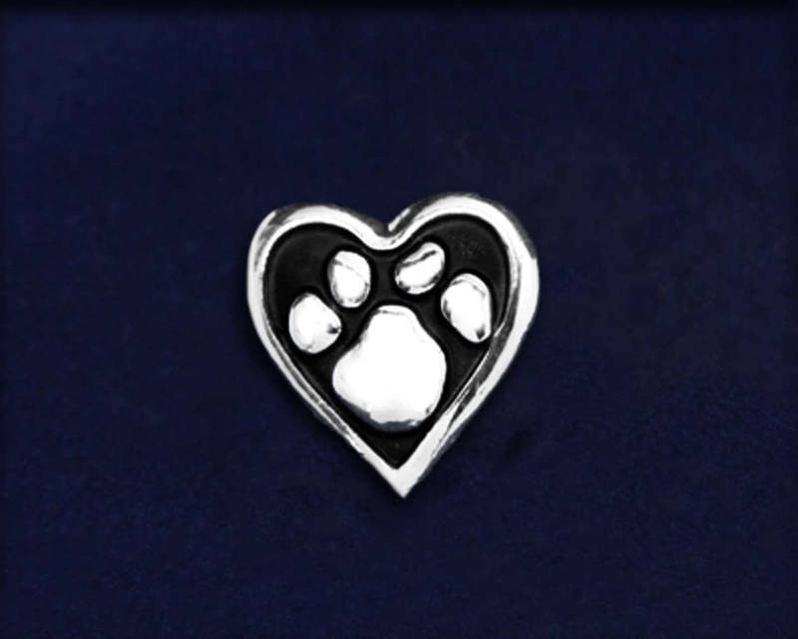 Paw Print Heart Tac Pins for Animal Rescue Fundraising Animal - Etsy