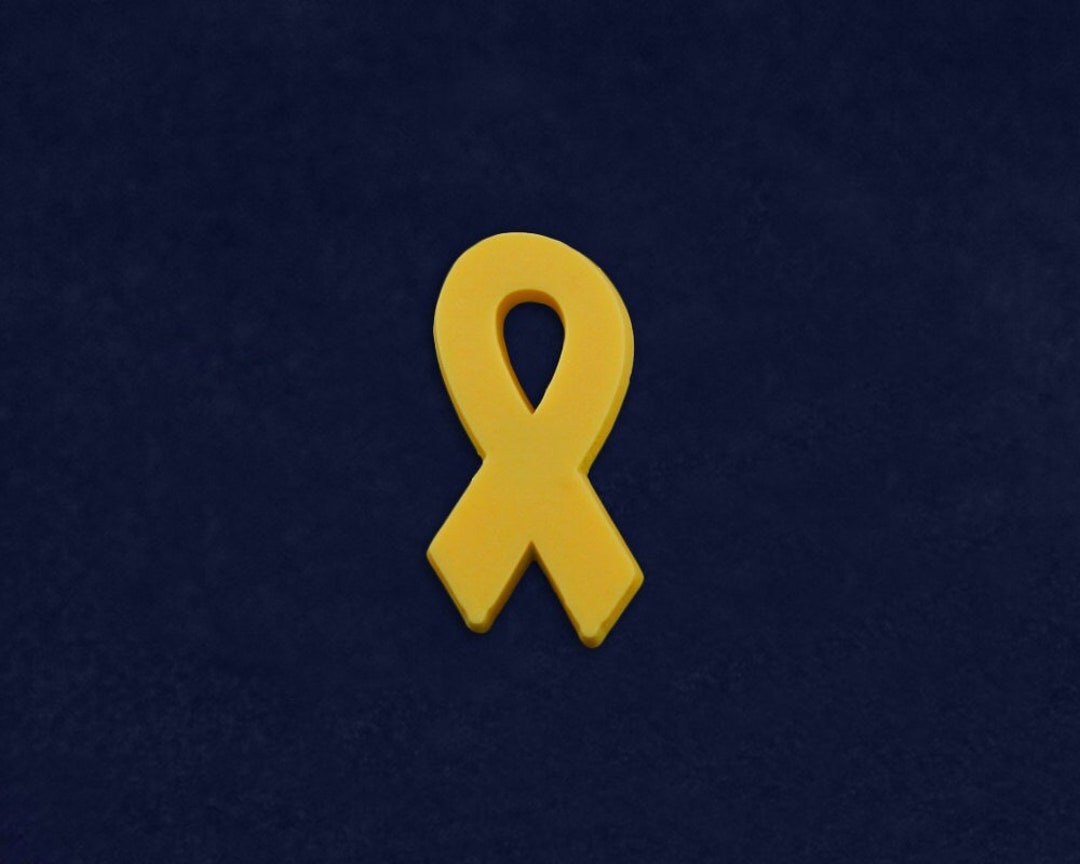 Inexpensive Yellow Ribbon Pins for Bladder Cancer Missing - Etsy