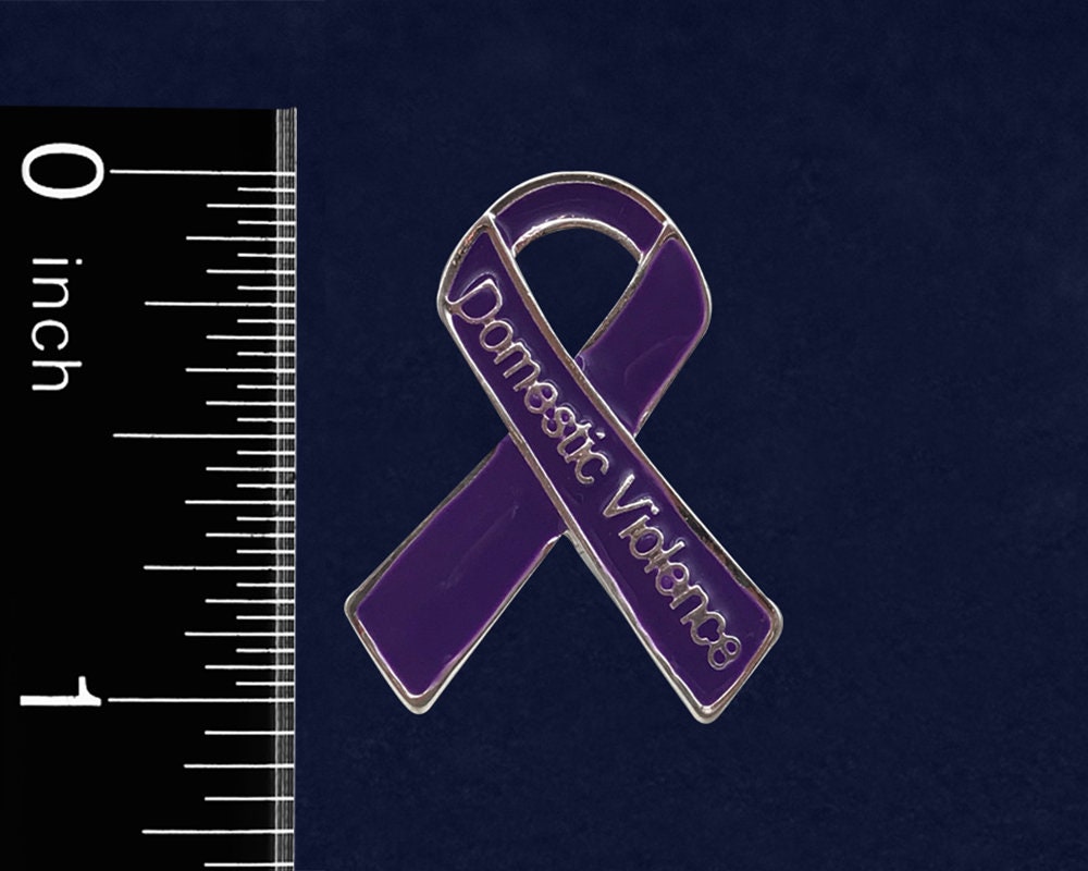 Domestic Violence Awareness Pins Purple Ribbon Pins for - Etsy