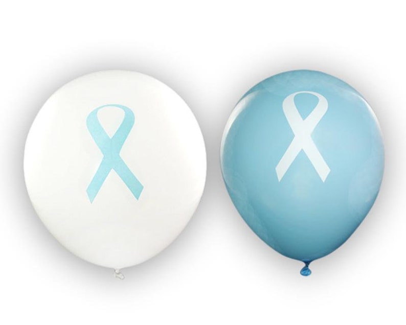 Light Blue Ribbon Balloons - Etsy
