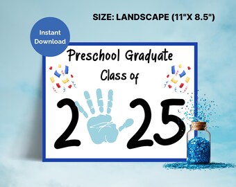 Last Day of School / Graduation Handprint Craft - Etsy