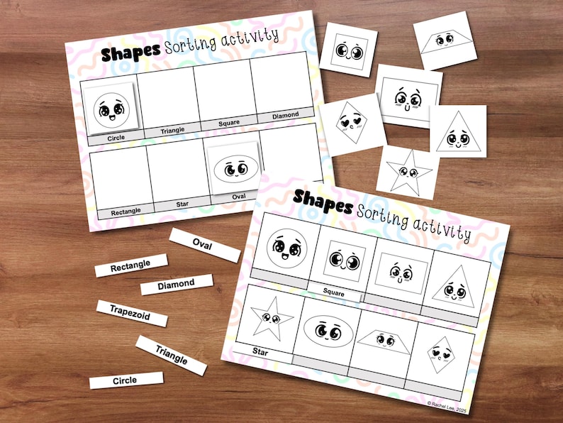 Shapes Sorting Activity|printable Shapes Game|printable Sorting ...