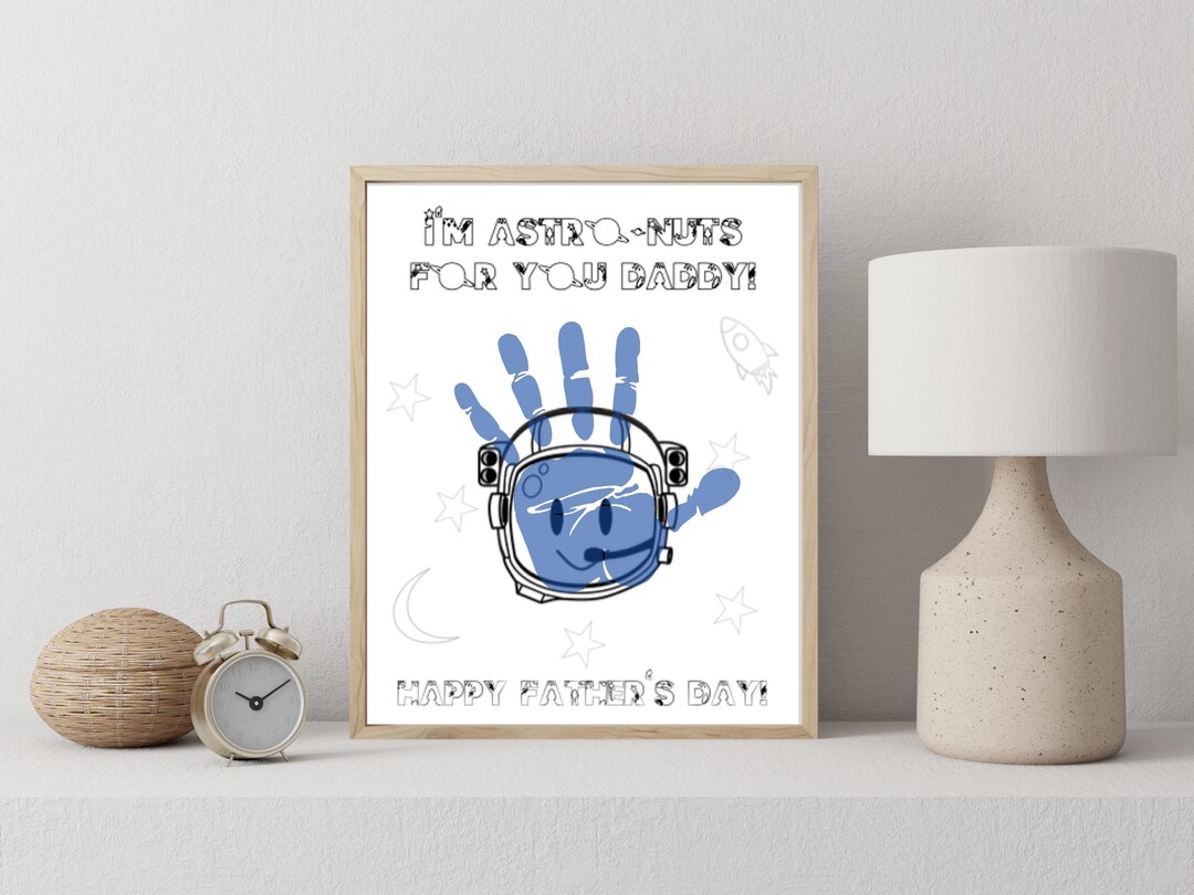 Father's Day Space Handprint Craft, Happy Father's Day Space Handprint ...
