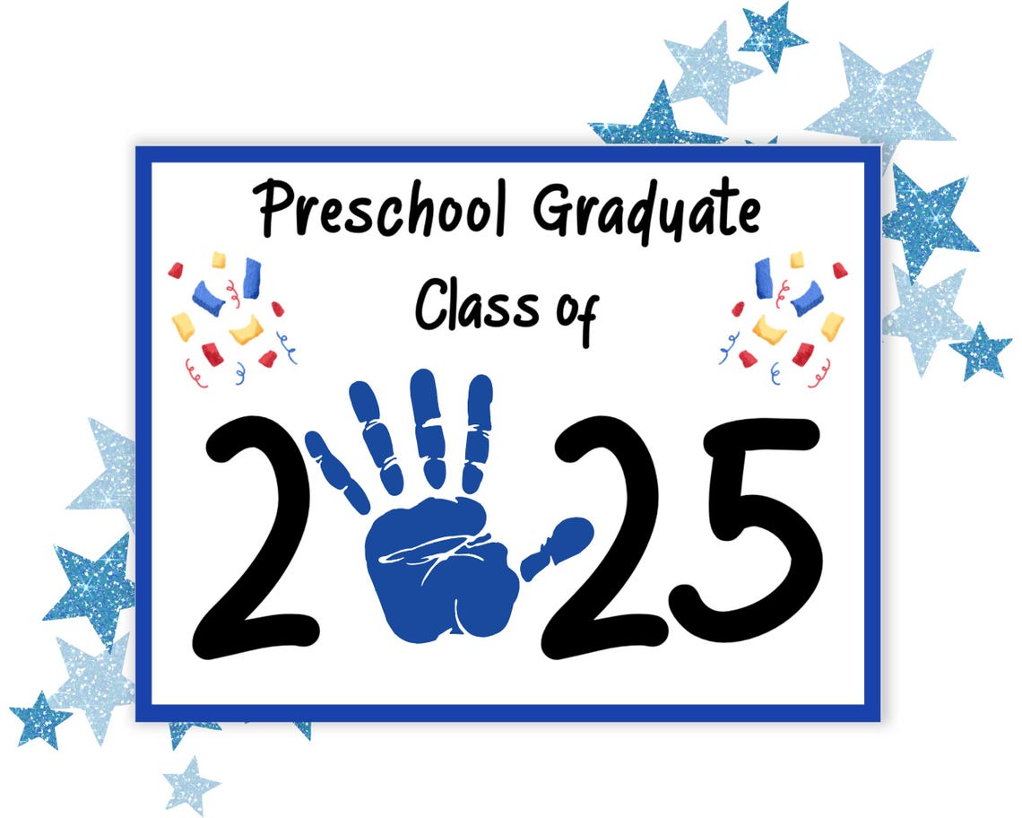 Preschool Graduation Handprint Craft Printable, Last Day of School ...