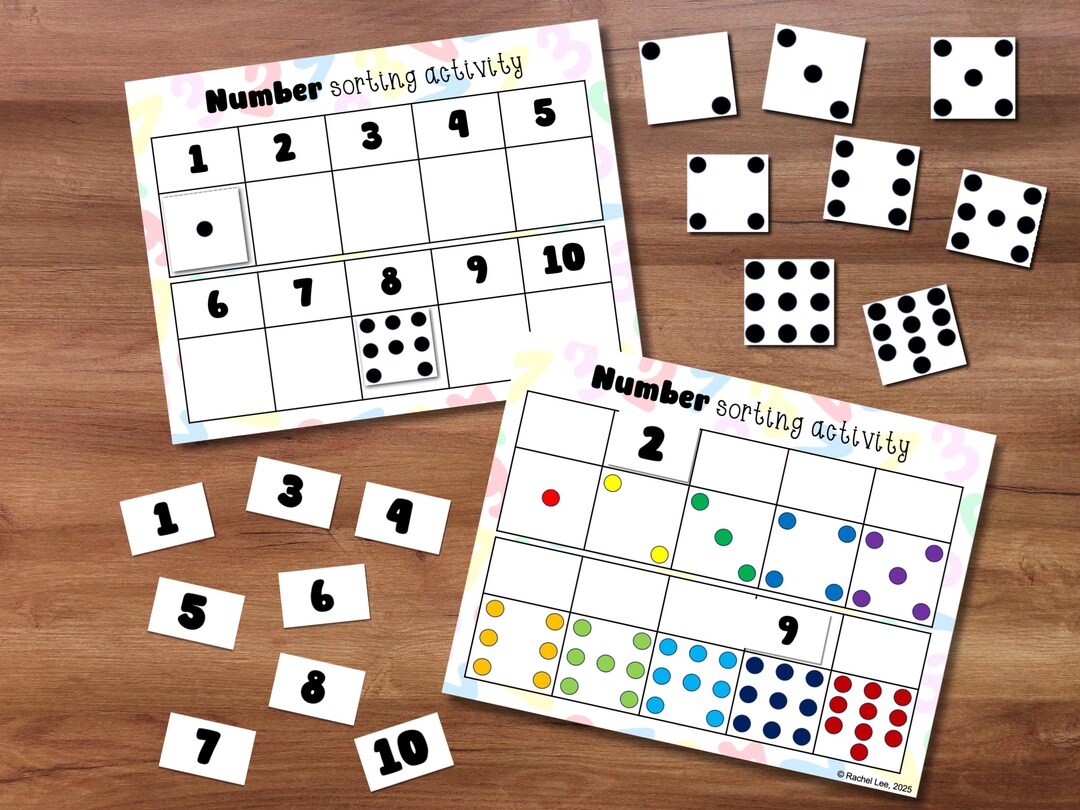 Numbers Sorting Activity|printable Shapes Game|printable Sorting ...