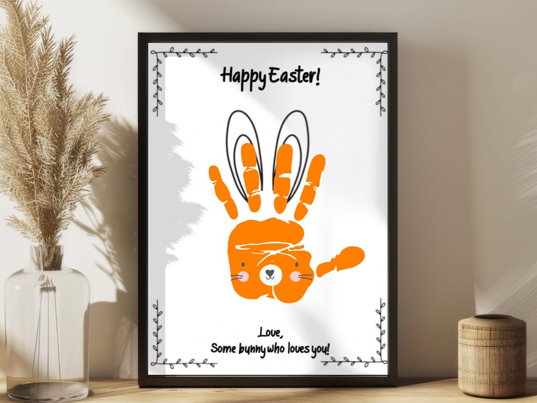 Easter Handprint Footprint Craft Printable, Easter Toddler Baby ...