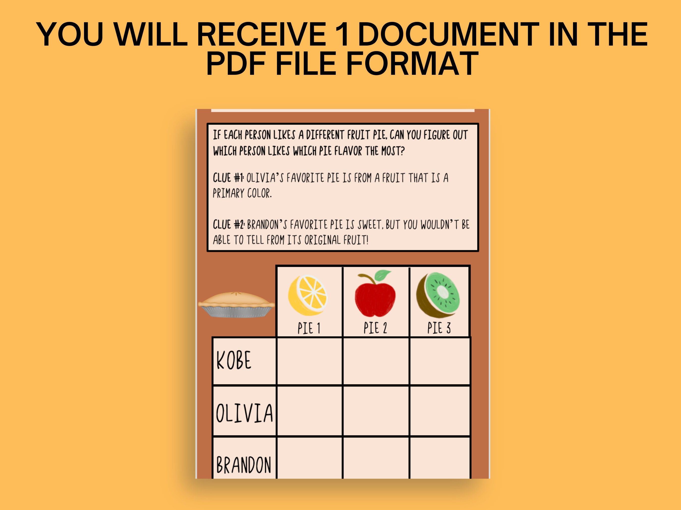 Easy Quick Printable Pi Day 3x3 Logic Puzzle Version 1 - Etsy