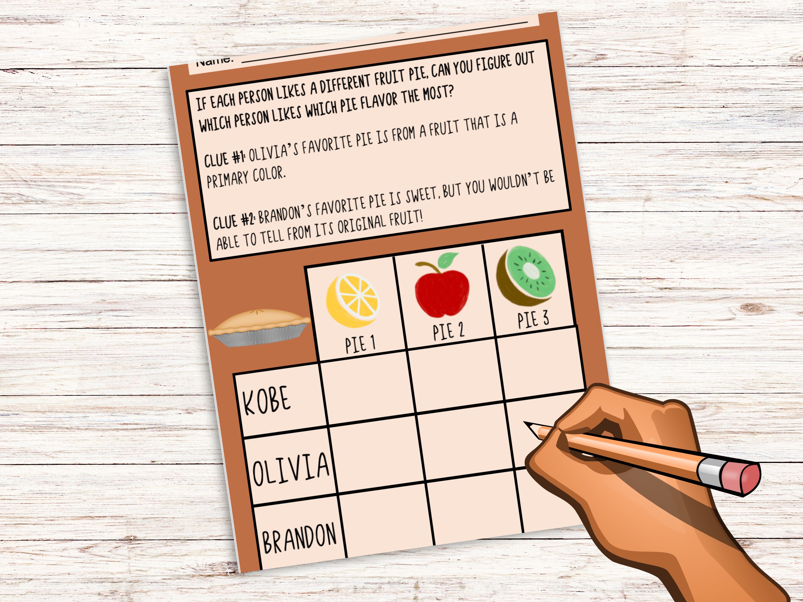 Easy Quick Printable Pi Day 3x3 Logic Puzzle Version 1 - Etsy