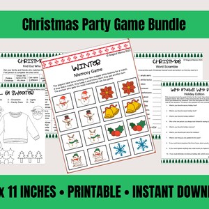 Printable Christmas Party Game Bundle - Etsy UK