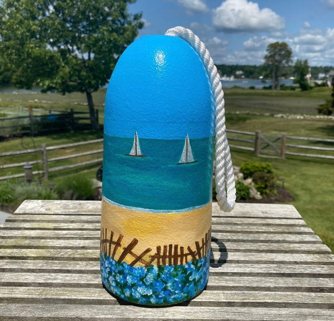 Painted Buoy, Lobster Buoy, Nautical Buoy, Beach Decor, Nautical Decor ...