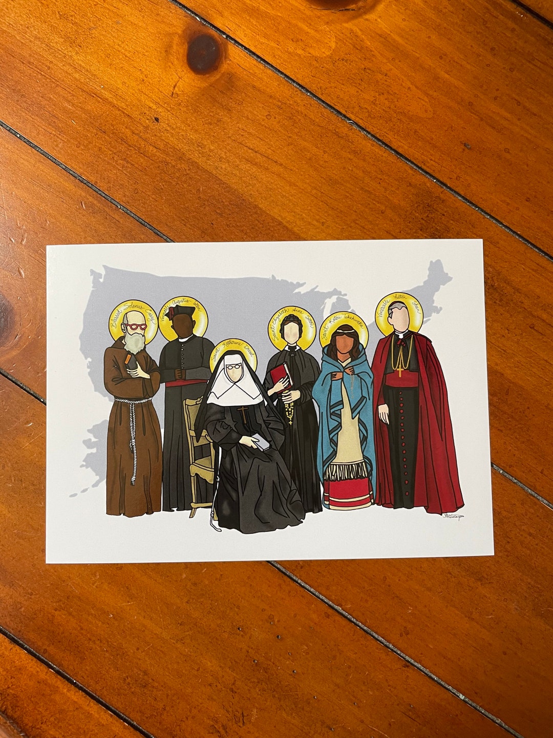 U.S. Holy Men and Women | American Saints Print | Patriotic Print ...