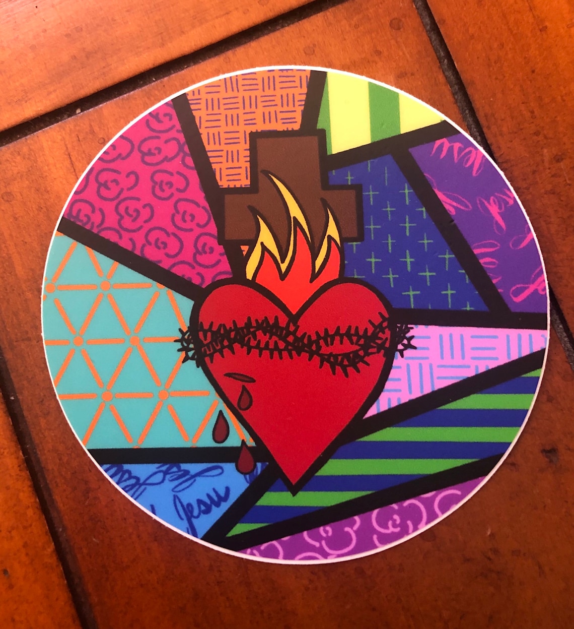 Vinyl Decals/Stickers Sacred Heart of Jesus Immaculate Heart | Etsy