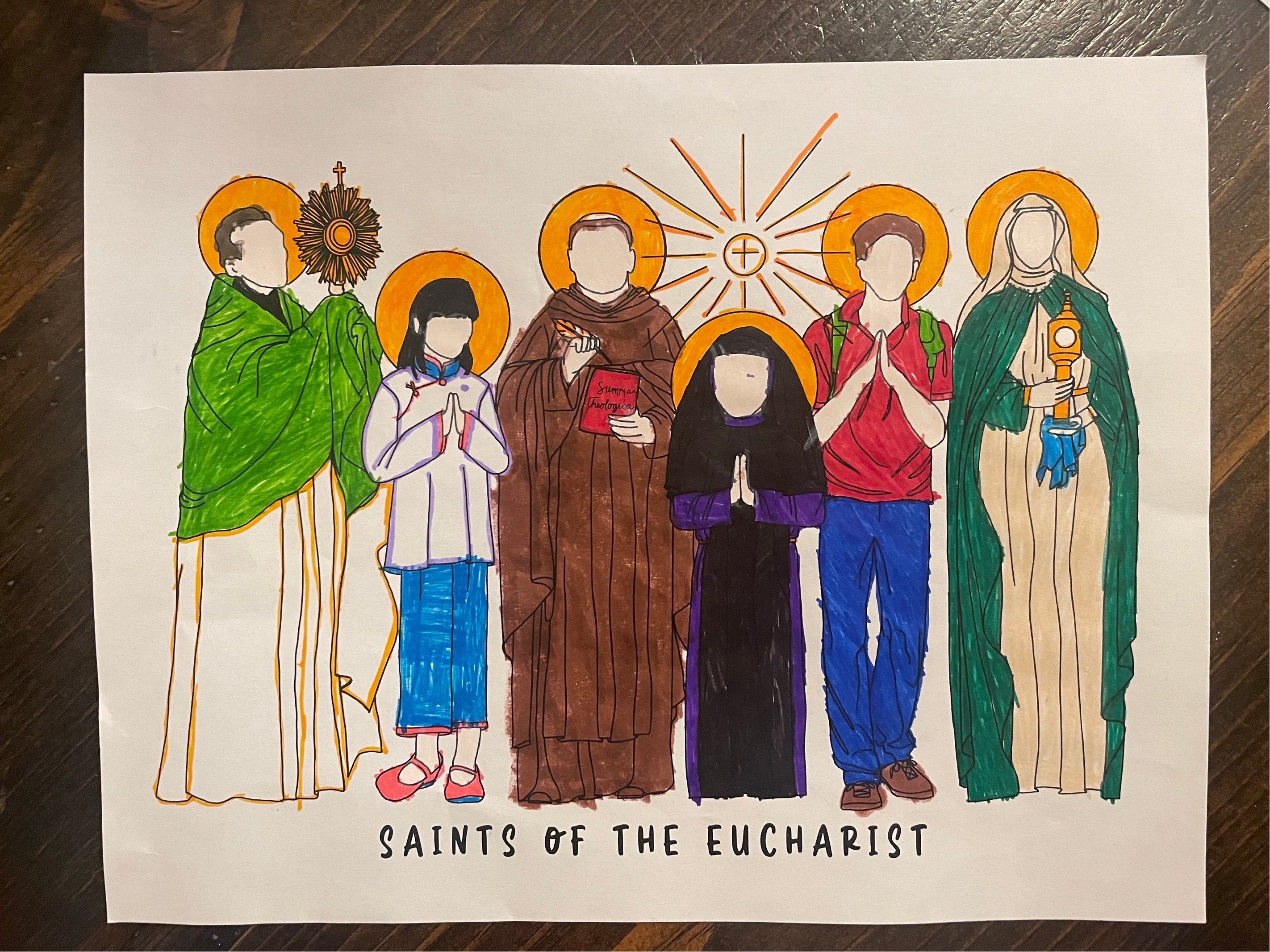 Eucharistic Saints Collection Doodle Sheets | Homeschool Resource ...
