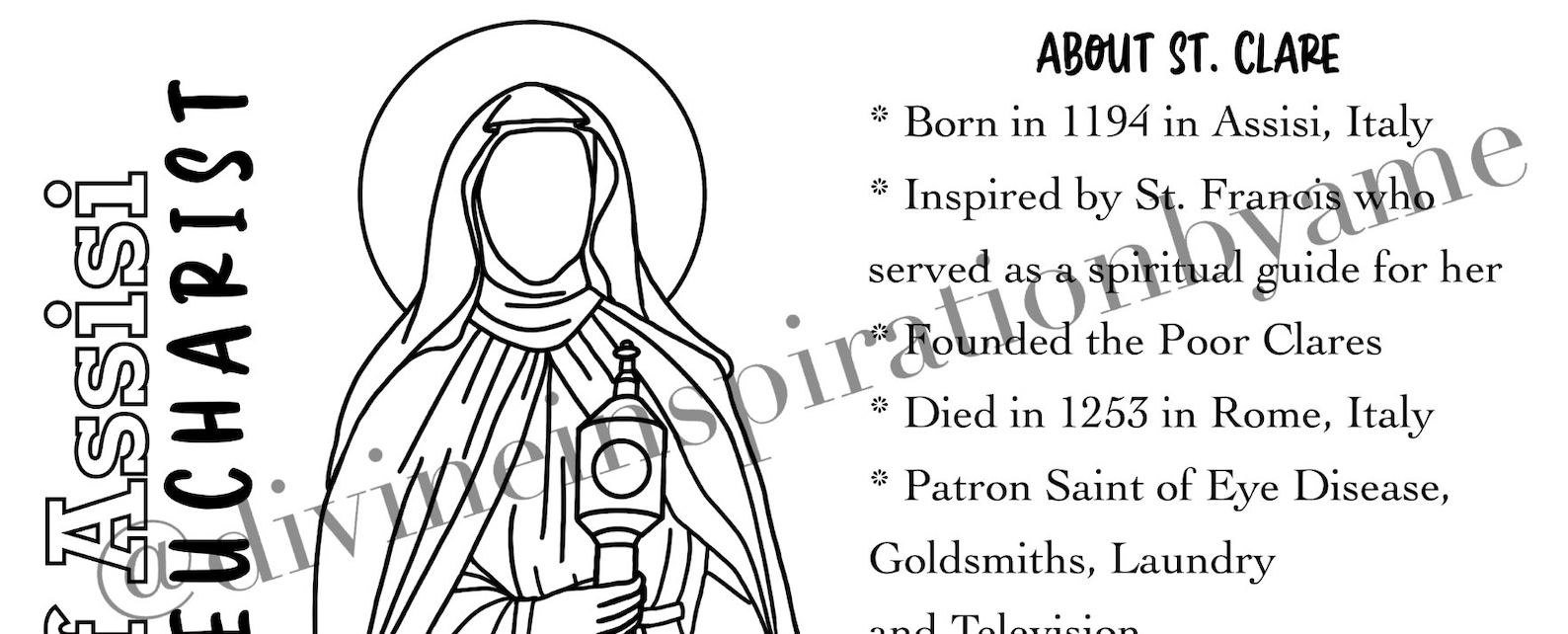 Eucharistic Saints Collection Doodle Sheets | Homeschool Resource ...