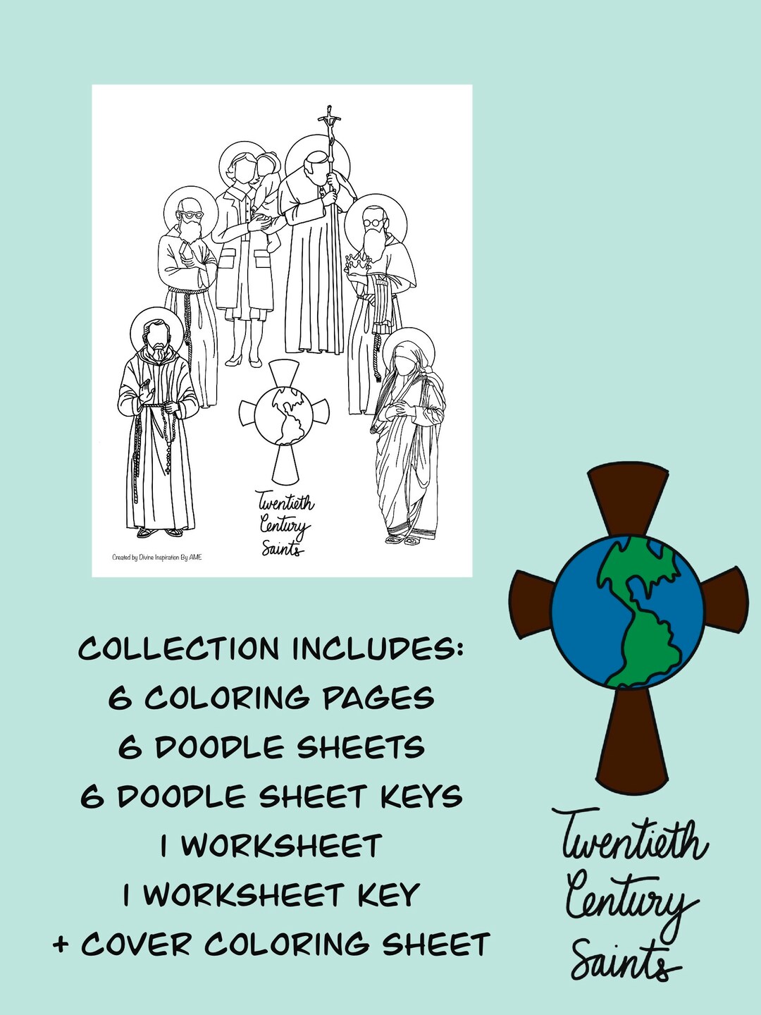 20th Century Saints Doodle Notes Bundle | Catholic Homeschool Resource ...