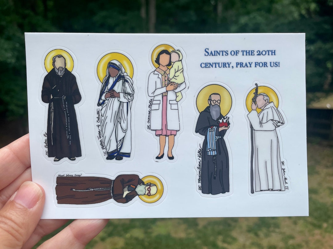 20th Century Saints Sticker Sheet | Catholic Sticker Sheet| Easter Gift ...