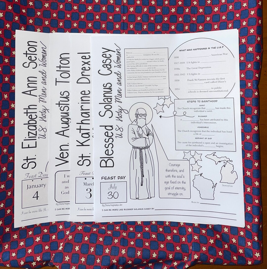 US Holy Men and Women Bundle Doodle Notes | Homeschool Resource ...