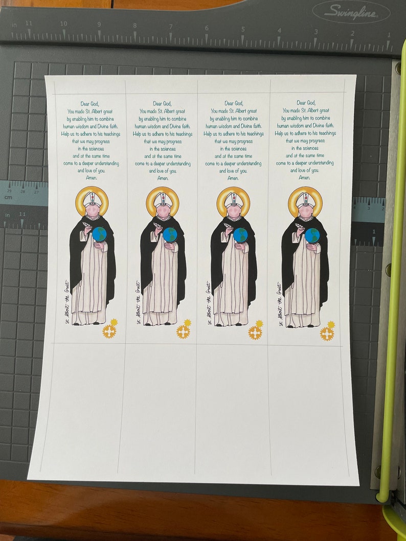 St. Albert the Great Bookmark | Patron Saint of Scientists (digital ...