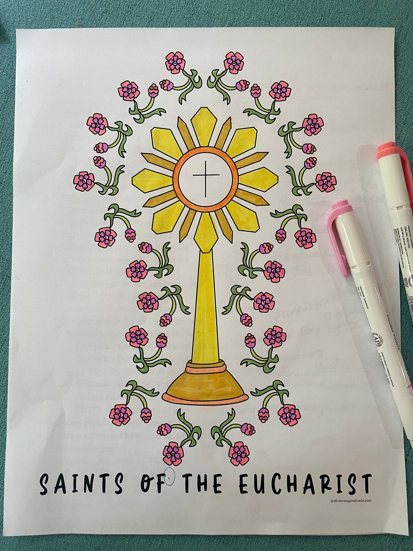 Eucharistic Saints Collection Doodle Sheets | Homeschool Resource ...