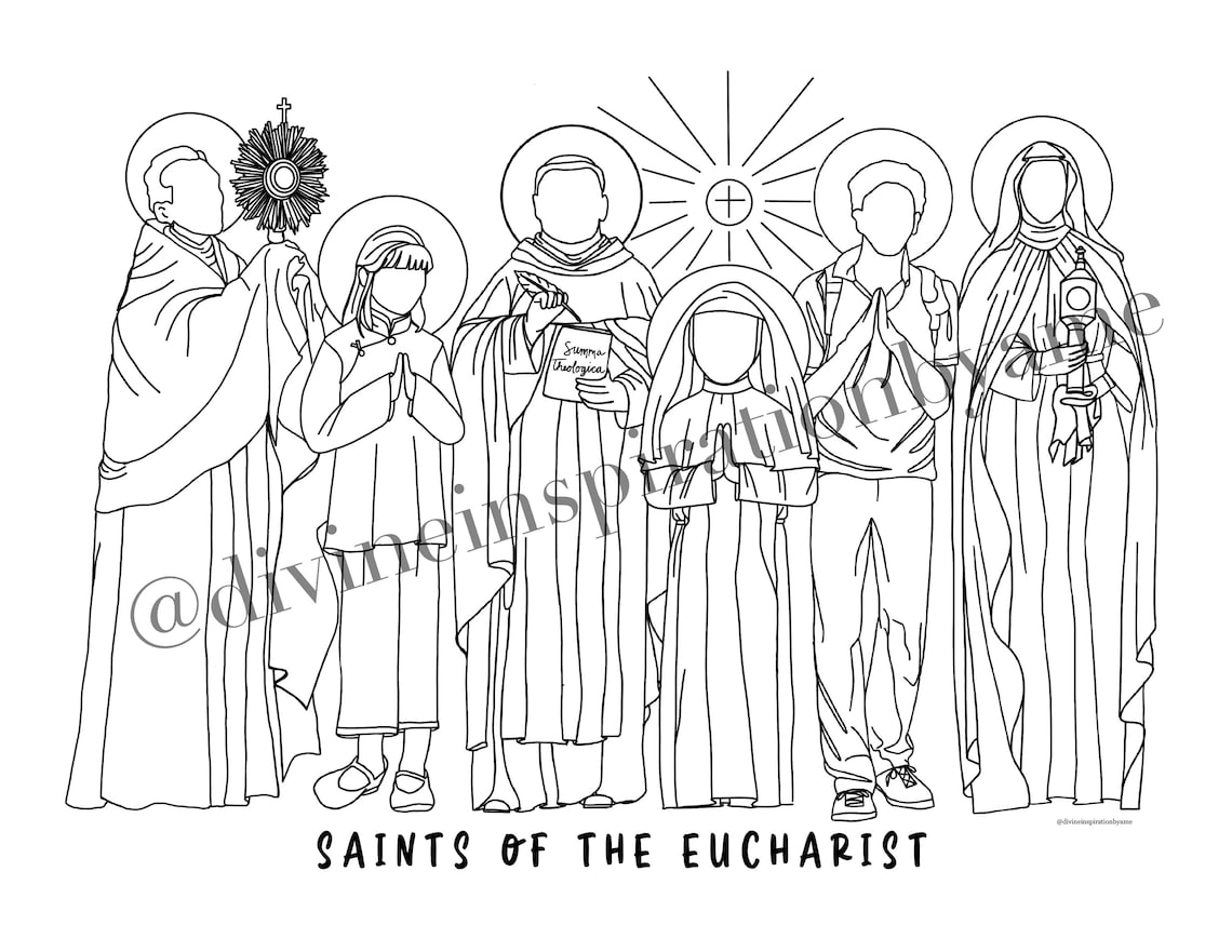 Eucharistic Saints Collection Doodle Sheets | Homeschool Resource ...