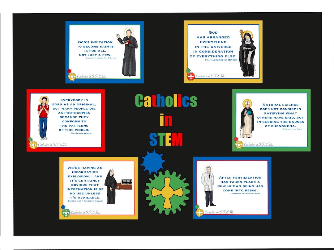 Catholics in STEM Poster: Catholic School Classroom Decor (PDF Download ...