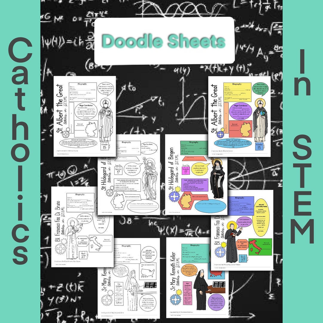 Catholics in STEM Bundle Doodle Notes | Homeschool Resource | Catholic ...